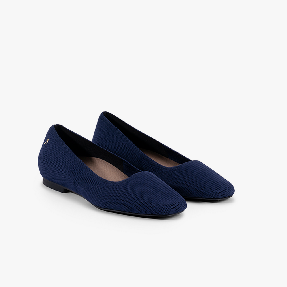 Filippa Expandable Navy Ballet Flats | Orthopedic insoles | Stinaa.J ...