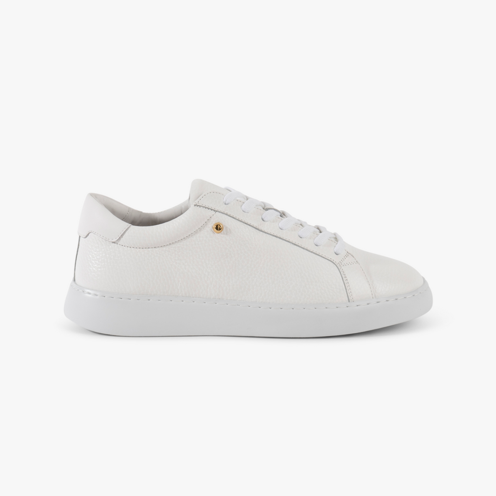 Oscar white pebbled leather sneakers | Orthopedic insoles | Stinaa.J ...